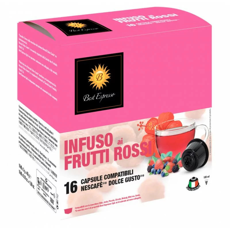 x16 Infusion Fruits Rouges Compatibles Machine à Café Dolce Gusto ...